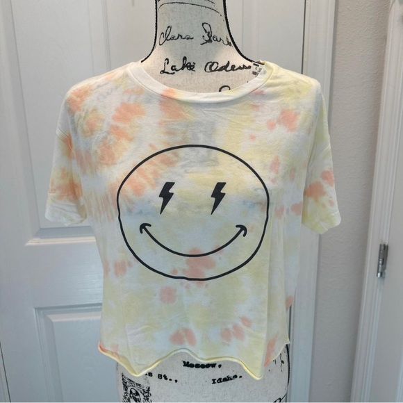 Victoria's Secret | Tops | Pink Victorias Secret Tiedye Smiley Face Top ...